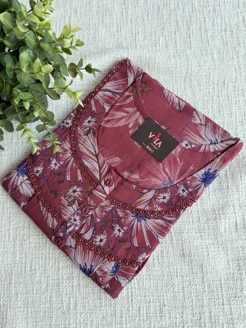 L size printed Alpine nighty – VIKA Boutique